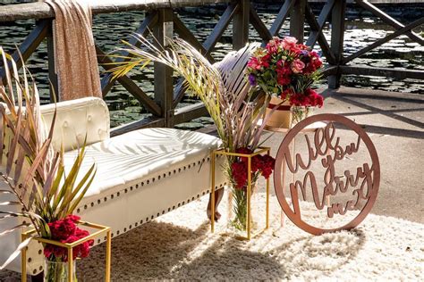 We Adored Creating This Romantic Setting With A Red And Rose Gold