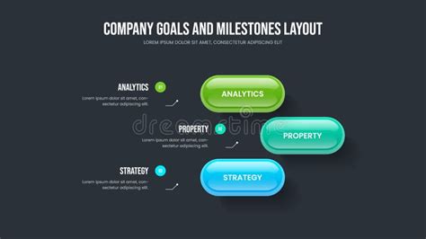 Advertising Portfolio 3 Element Diagram Slideshow Layout Stock Vector Illustration Of