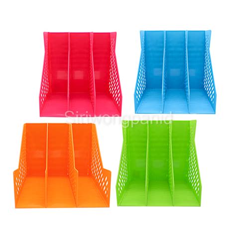 กล่องเอกสารพลาสติก 31 5x24x30 ซม 3ช่อง คละสี Orca รุ่น Bf 2001 3