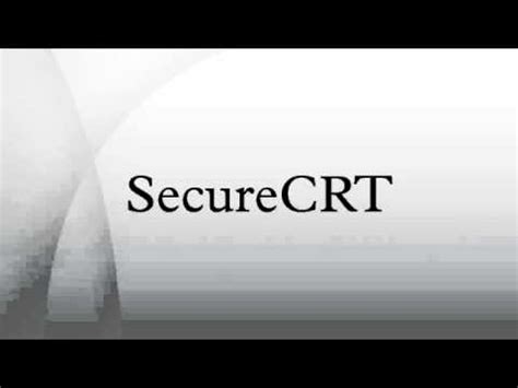 SecureCRT YouTube
