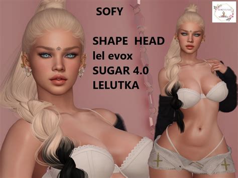 Second Life Marketplace Sofy Shape Head Evox Sugar 40 Lelutka