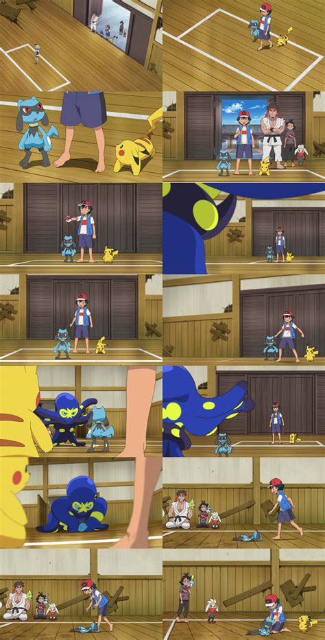 Ash And Goh Barefoot At The Dojo Gym By 93connector On Deviantart