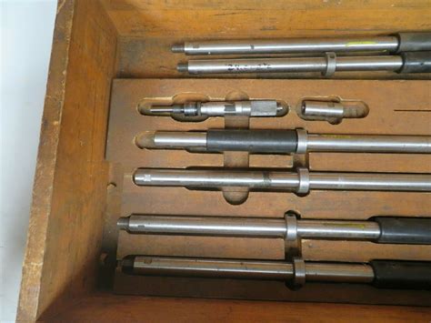 Starrett Model 128az Inside Micrometer Set 6 78 001 W Etxra Rods