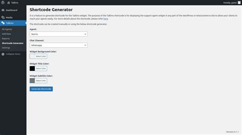 How To Generate Talkino Shortcode Using Shortcode Generator Traxconn