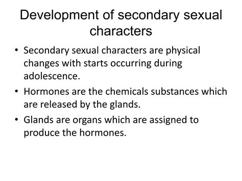 Secondary Sexual Character Pptx Infertility Reproductive Health