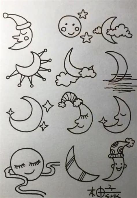 新编儿童简笔画月亮卷 简笔画图片大全 普车都