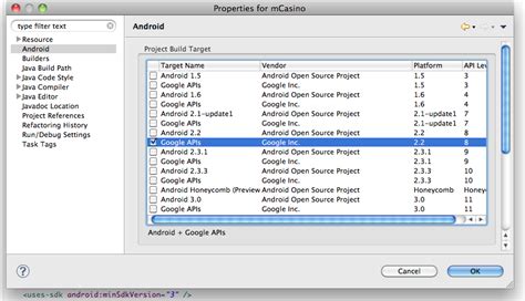 how to run application in different sdk versions in android stack
