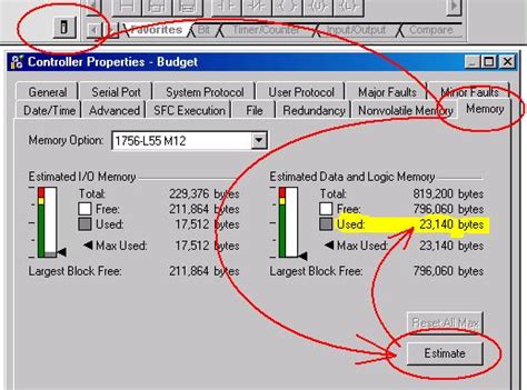 control logix memory allocation allen bradley rockwell automation