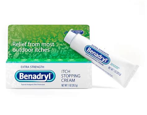 Benadryl Extra Strength Topical Anti Itch Relief Cream Diphenhydramine