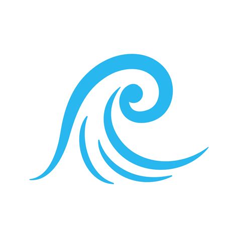 Blue Water Wave Line Icon In The Sea Png