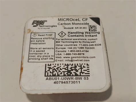 Honeywell Bw Sr M Mc Replacement Microcel Carbon Monoxide Co Sensor