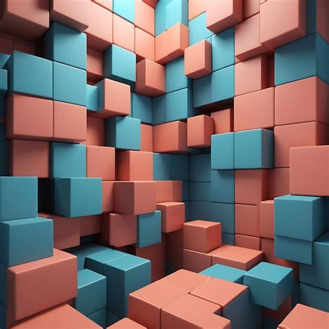 Colorful Cube Background Premium Ai Generated Vector