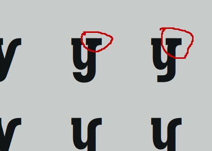Heavy Weight U 01B4 Shouldn T Have Top Right Serif Issue 1589