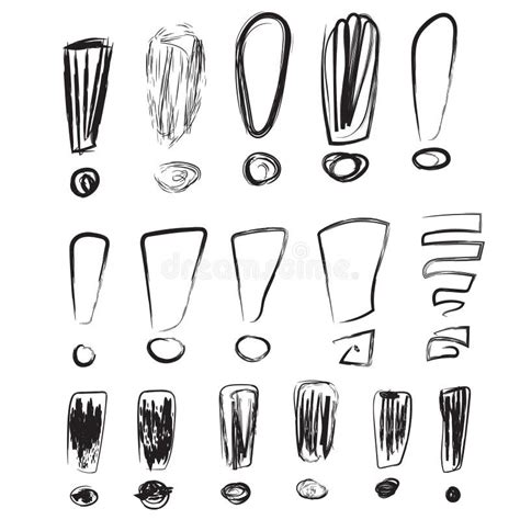 Set Of Different Exclamation Marks Important Information Symbols Stock