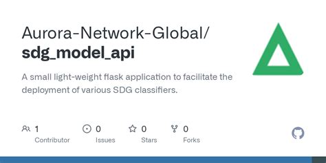 Github Aurora Network Globalsdgmodelapi A Small Light Weight Flask Application To