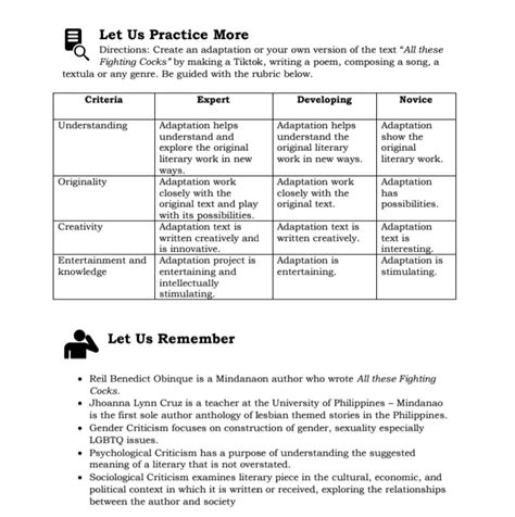 Arts Humanities English English Literature Let Us Practice Directions