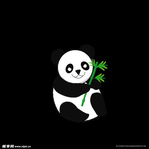 吃竹子的可爱大熊猫设计图野生动物生物世界设计图库昵图网