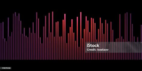 빨간색 동적 파도와 음악 추상적 인 배경 음파 템플릿입니다 음악 이퀄라이저 3d 렌더링 라디오에 대한 스톡 사진 및 기타 이미지 Istock