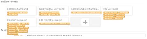 Advanced Surround Sound Codec Custom Formats Setup Rradarr