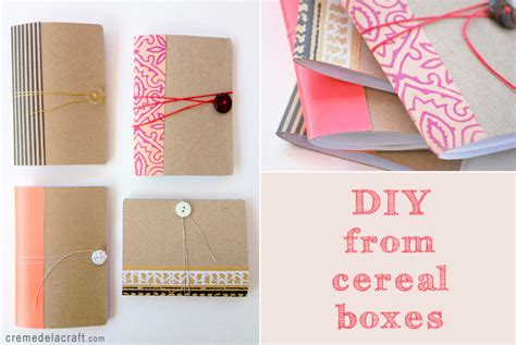 Diy Mini Notebook From A Cereal Box