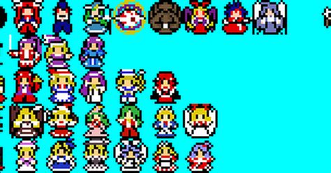 ドット絵 東方旧作キャラほぼ全部 Amyuのイラスト Pixiv