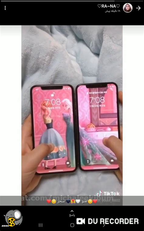 آنا والسا در ۲ گوشی فیلو