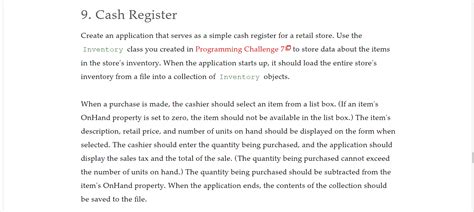 Solved Refer To The Cash Register Question From Chapter