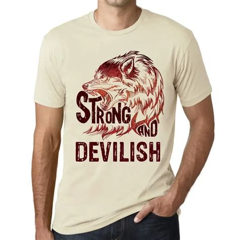 Men S Graphic T Shirt Strong Wolf And Devilish Eco Friendly Limited