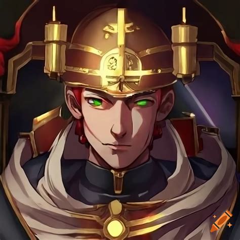 Anime Stunning Man In Royal Gard Imperial Crusader Priest Outfit On Craiyon