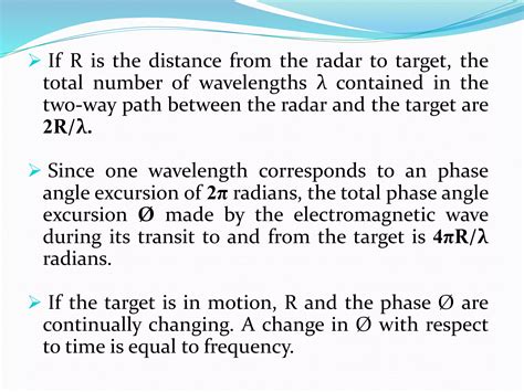 radar systems unit ii cw and frequency modulated radar pptx