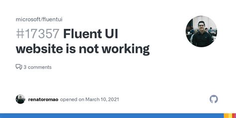 Fluent Ui Website Is Not Working · Issue 17357 · Microsoft Fluentui