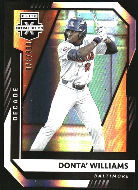 2021 Elite Extra Edition Decade Die Cut 106 Donta Williams Nm Mt