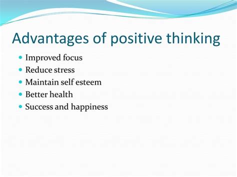 Positive Thinking Ppt