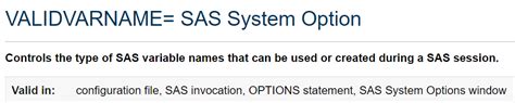 Validvarnameany In Configuration Sas Support Communities