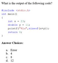 Answered Include Int Main Int X 23 3D Bartleby