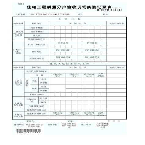 全套分户验收记录表其他标准表格文本土木在线