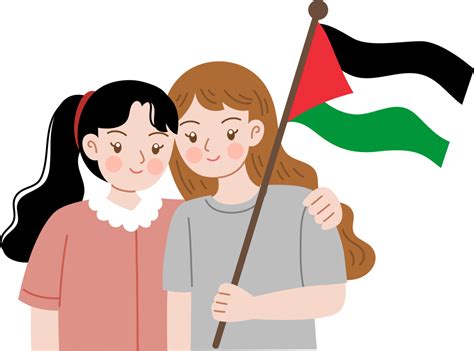 Woman Holding Palestine Flag 35048764 Png