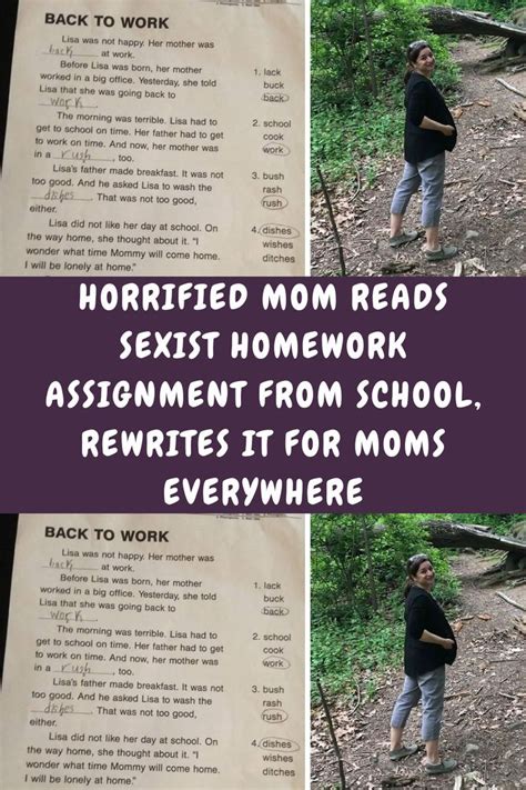 Horrified Mom Reads Sexist Homework Assignment From School Rewrites It For Moms Everywhere Artofit