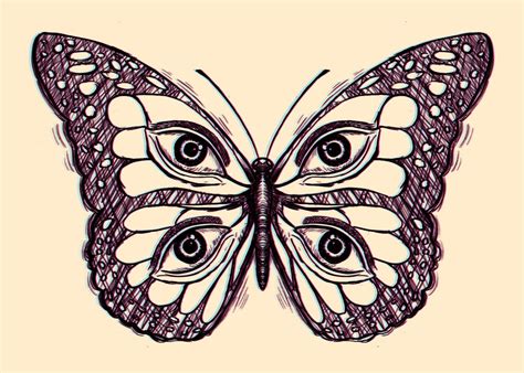 Weirdcore Eye Butterfly Poster By Aestheticalex Displate