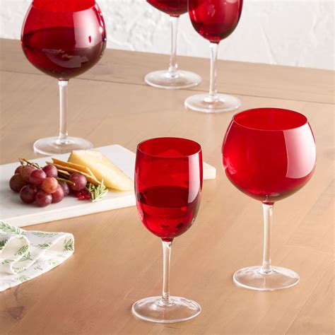 Red Bowl Holiday Big Red Wine Glass World Market