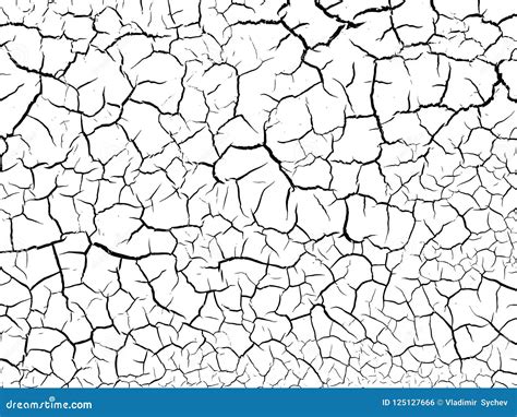 The Cracks Texture White And Black Vector Background Stock
