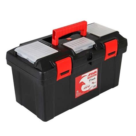 خرید و قیمت جعبه ابزار پلاستیکی بزرگ 19 اینچی آروا ابعاد 45 26 23 از