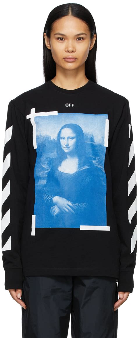 Off White Black Mona Lisa Long Sleeve T Shirt Ssense Canada