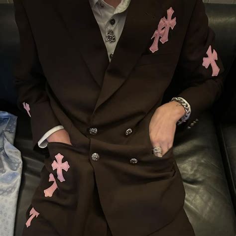 𝓣𝓻𝓸𝓾𝓫𝓵𝓮 On Instagram Sticks And Stones Chrome On Chrome Suit Prom