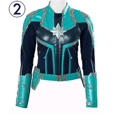 Buy Brie Larson Cosplay Jacket Captain Marvel Leather Jacket Uk