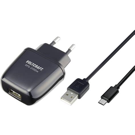 Voltcraft Usb Ladeadapter Sps 2100m Mit Micro Usb Kabel Usb Ladegerät