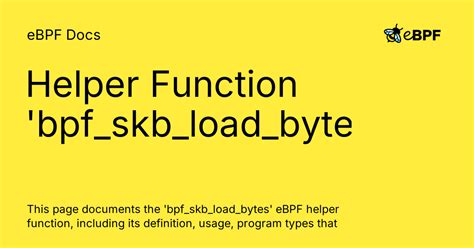 Helper Function Bpf Skb Load Bytes EBPF Docs