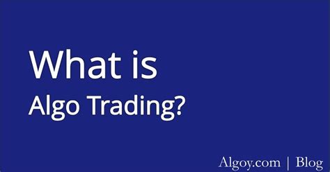 ALGOY Learn Algo Trading Free Course On Quantitative Trading In India