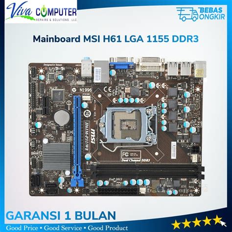 Jual Motherboard Mobo Intel H61 LGA 1155 Onboard MSI ASUS GIGABYTE