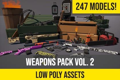 Low Poly FPS Weapons Pack vol.2 | Game Content Shopper – Unity Asset Store™ Sales and Price Drops